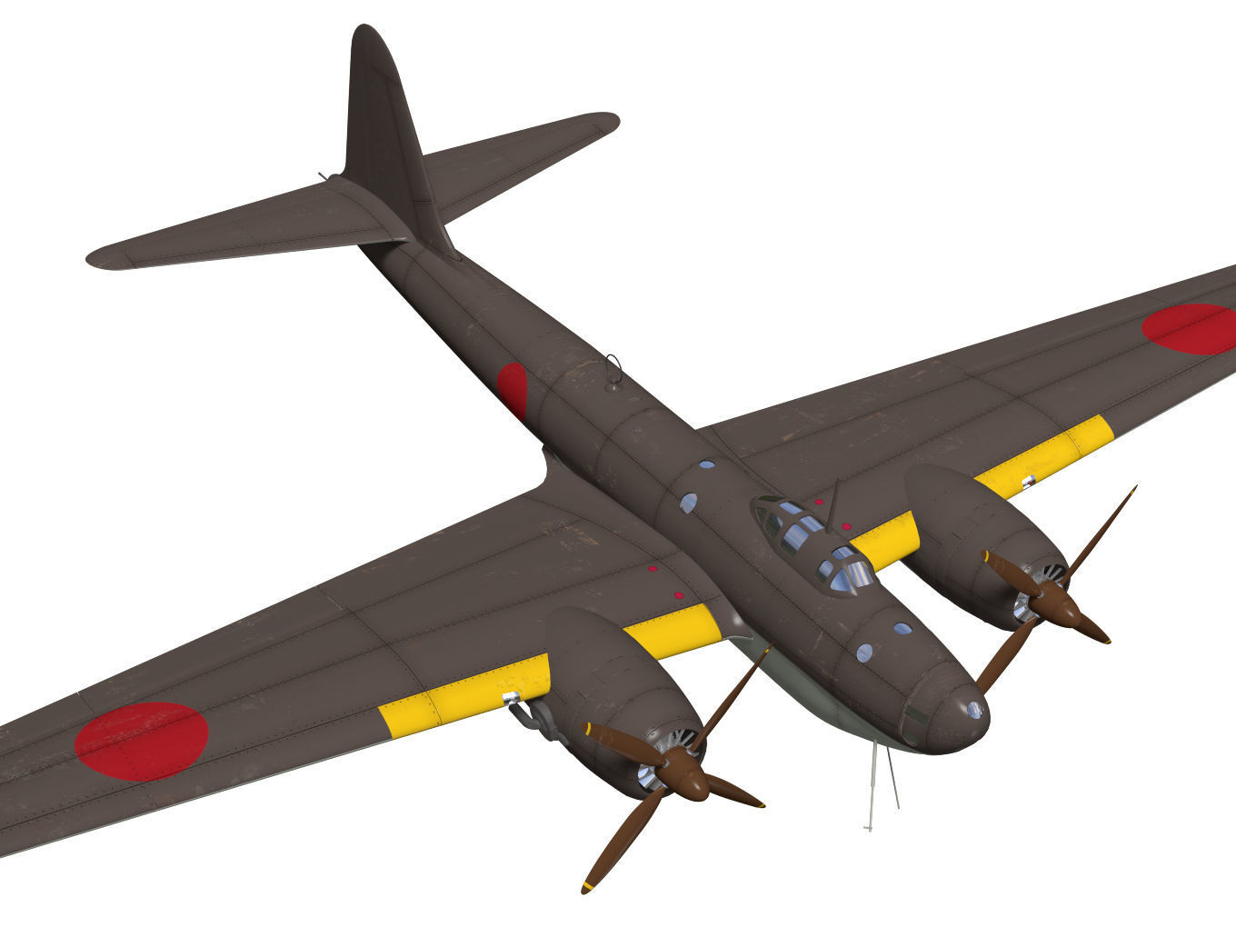 Tachikawa Ki74 Patsy 3D model | CGTrader