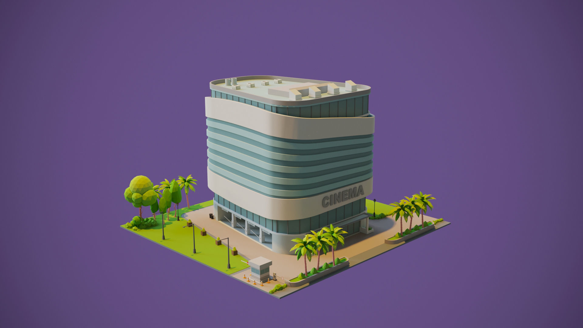 Cartoon Buildings 3D model | CGTrader