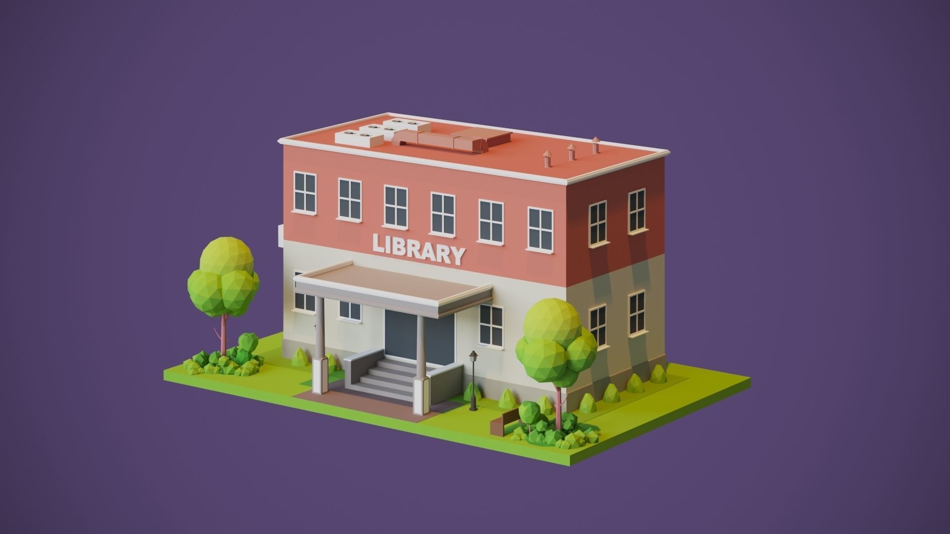 Cartoon Buildings 3D model | CGTrader