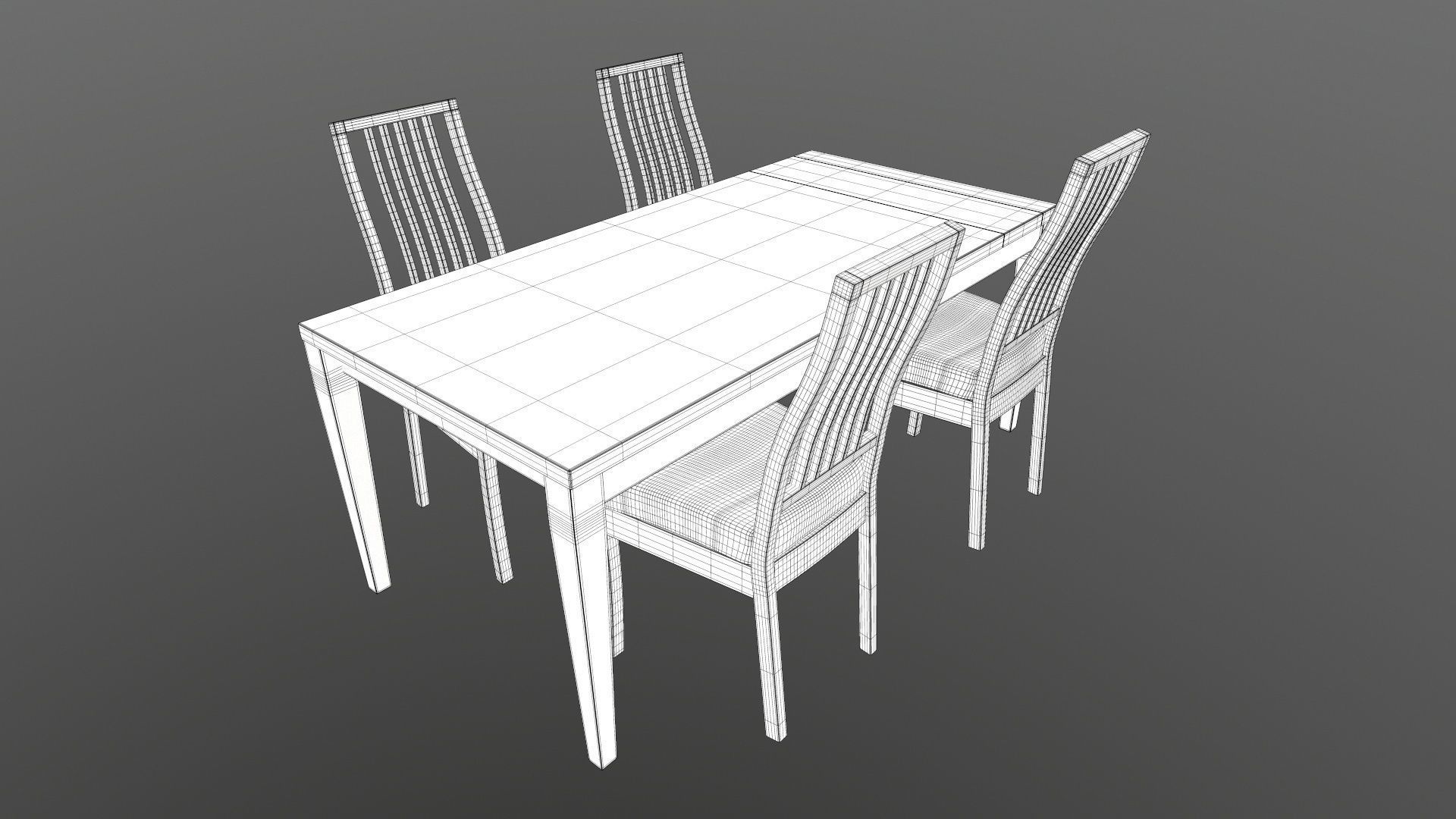 Dining Table 4 Seater 3D model | CGTrader