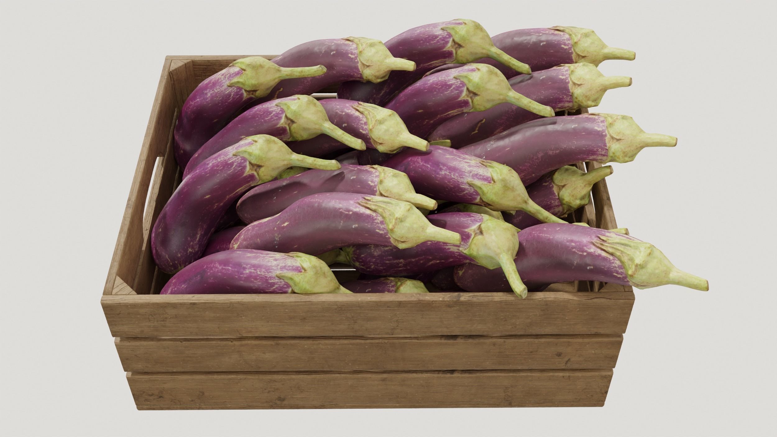 Eggplant crates 3D model | CGTrader