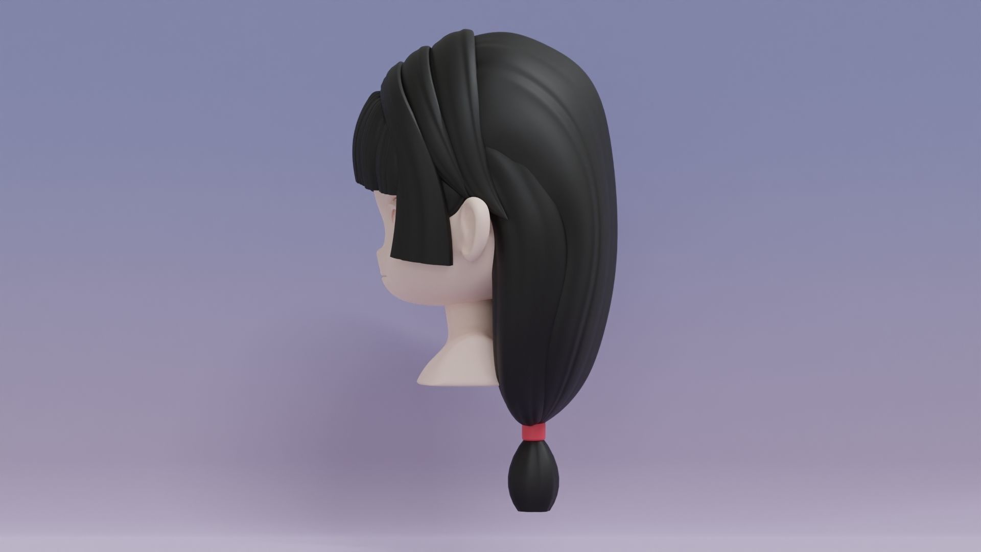 Chibi Female Hair Style 19 3D model | CGTrader