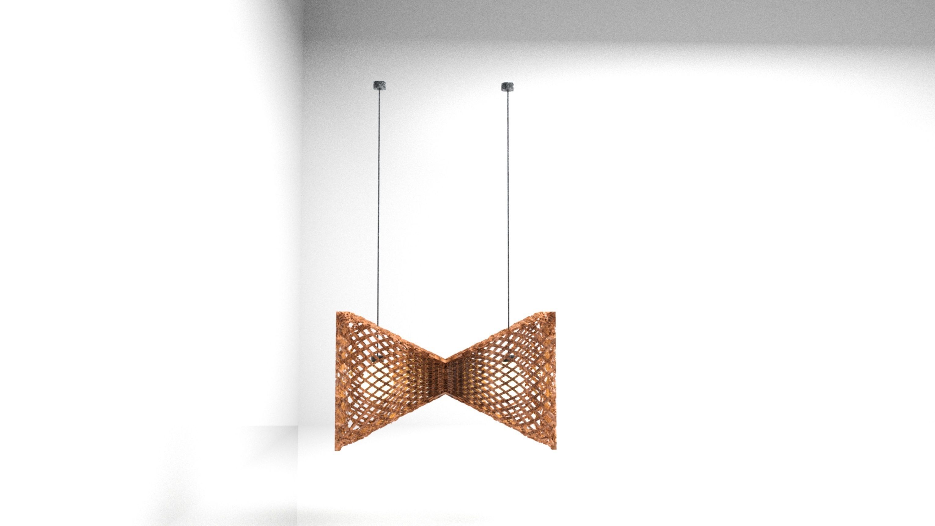 3D model 3D MODEL OF A DECORATIVE PARAMETRIC RATTAN CEILING CHANDELIER ...