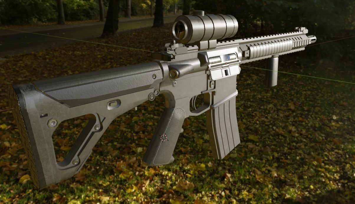 3D model SAAR Assault Rifle VR / AR / low-poly rigged | CGTrader