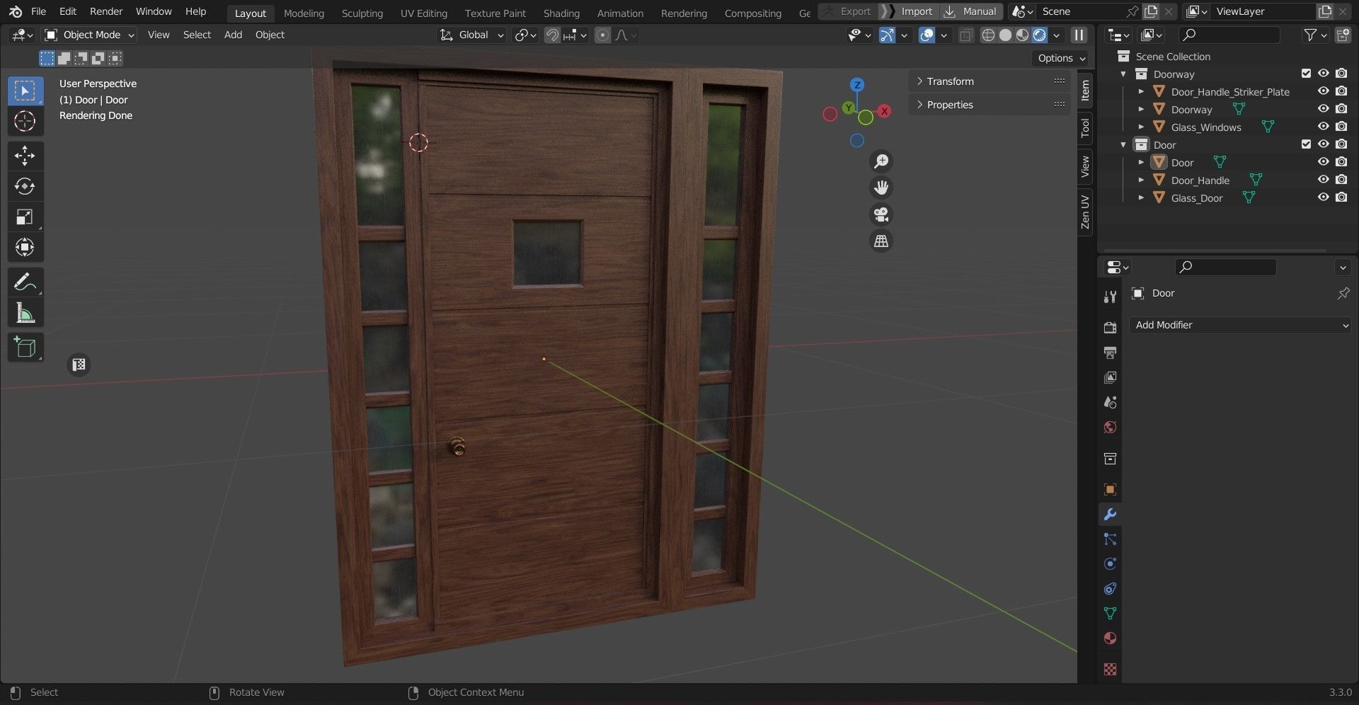 Entrance Door 3D model | CGTrader