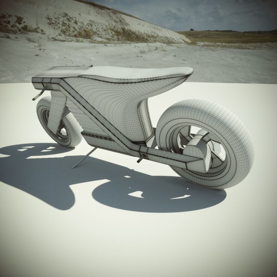 Futuristic Moto 2 3D model | CGTrader