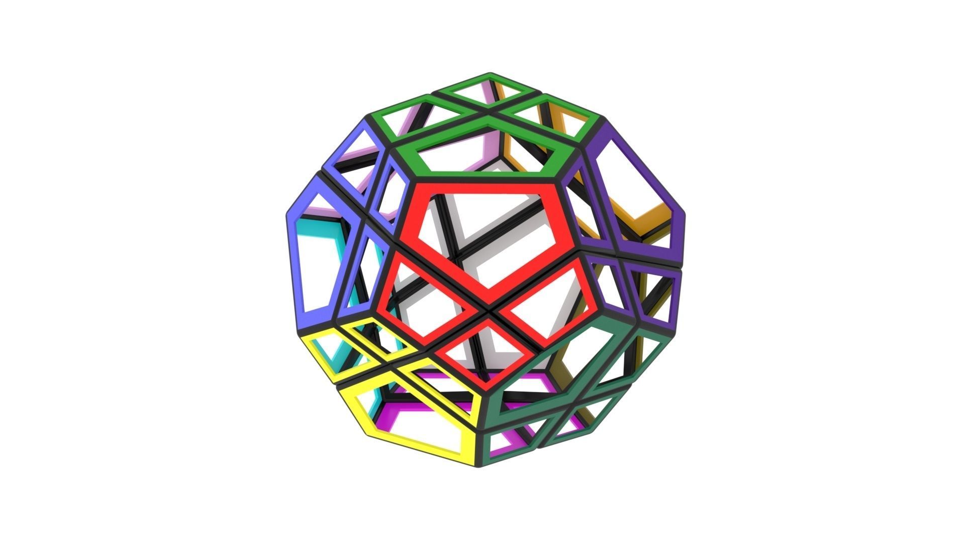 Skewb Ultimate Skeleton 3D model | CGTrader