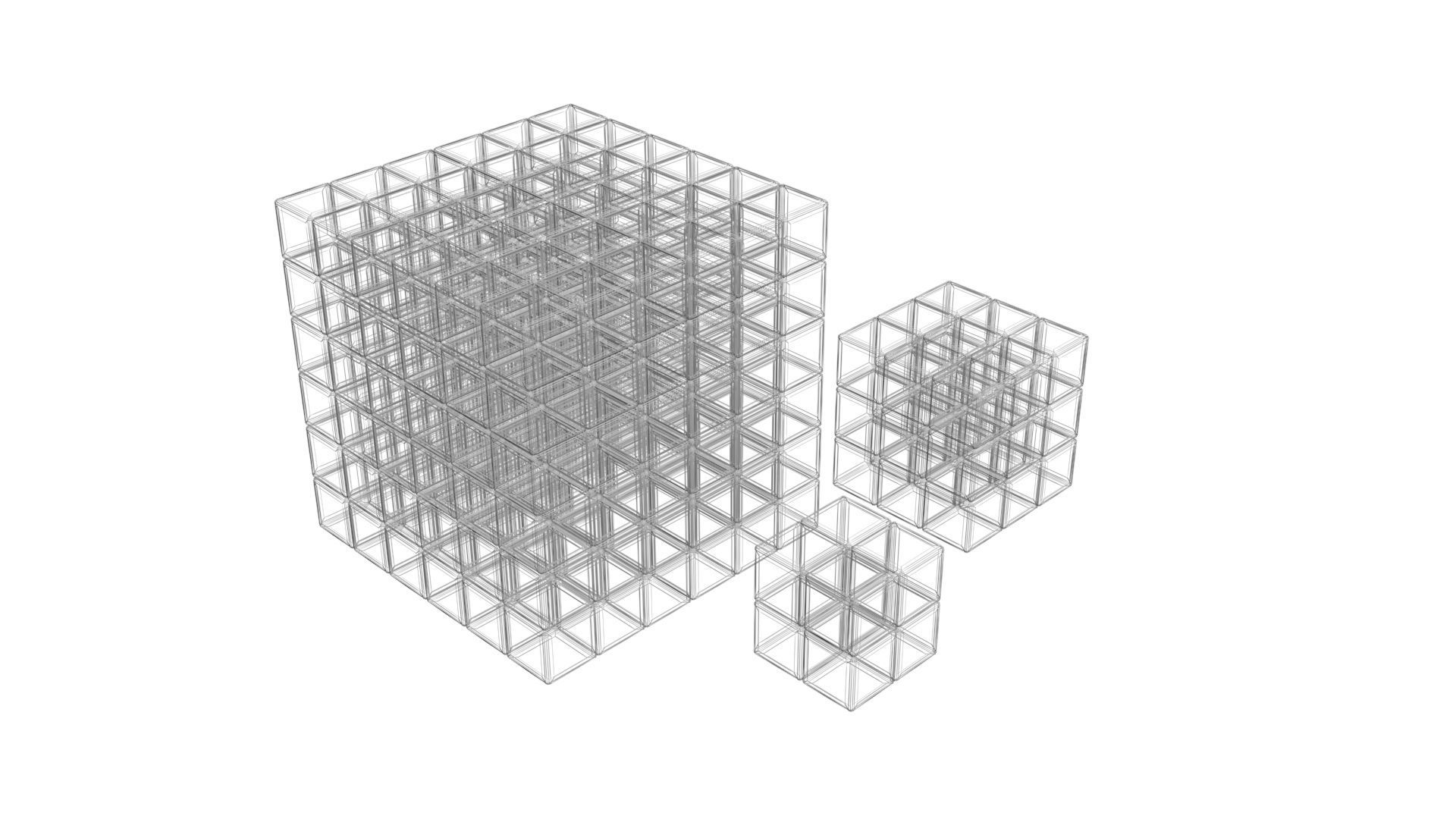 Rubiks Cubes Skeleton Collection 3D model | CGTrader