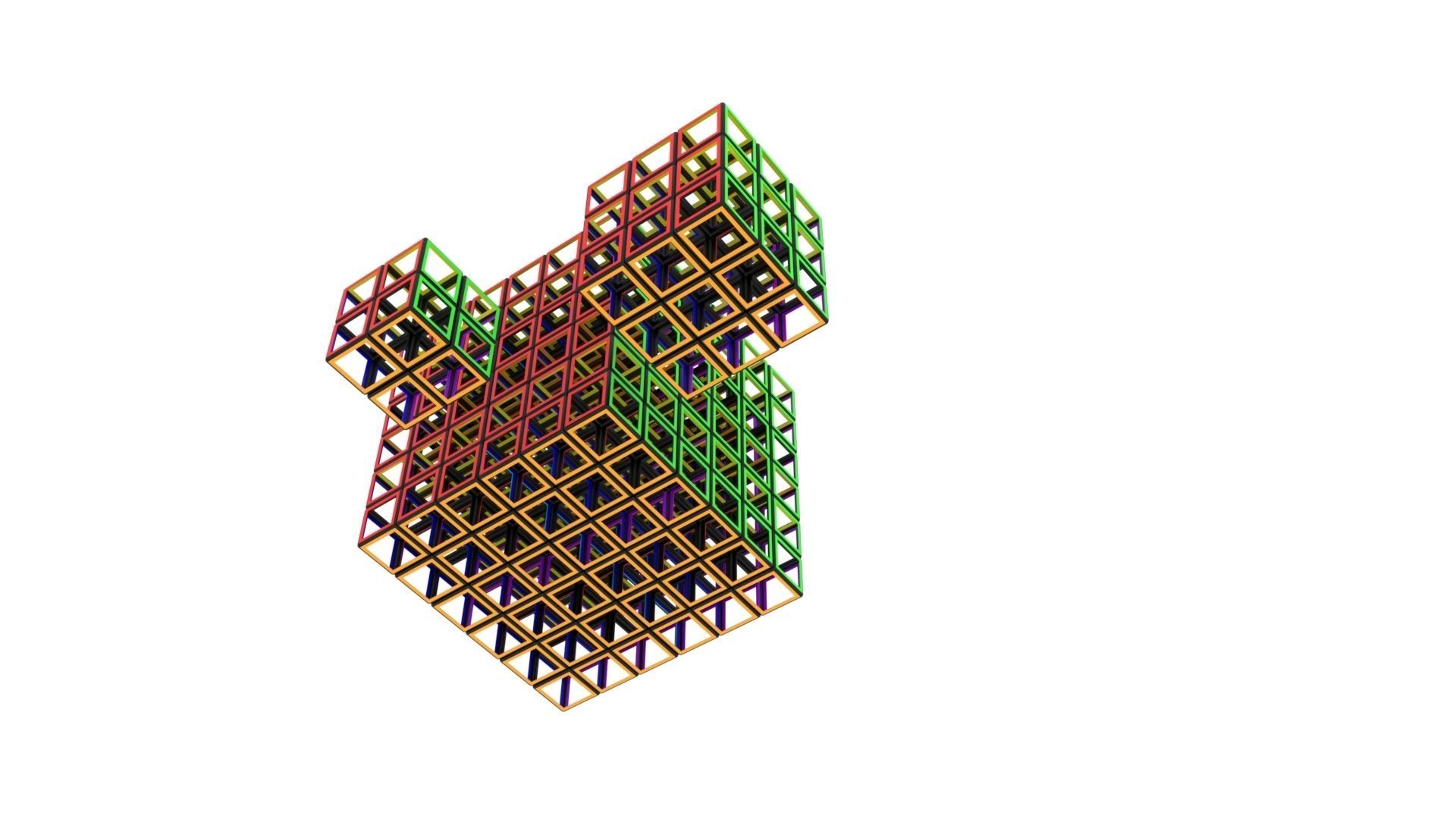 Rubiks Cubes Skeleton Collection 3D model | CGTrader