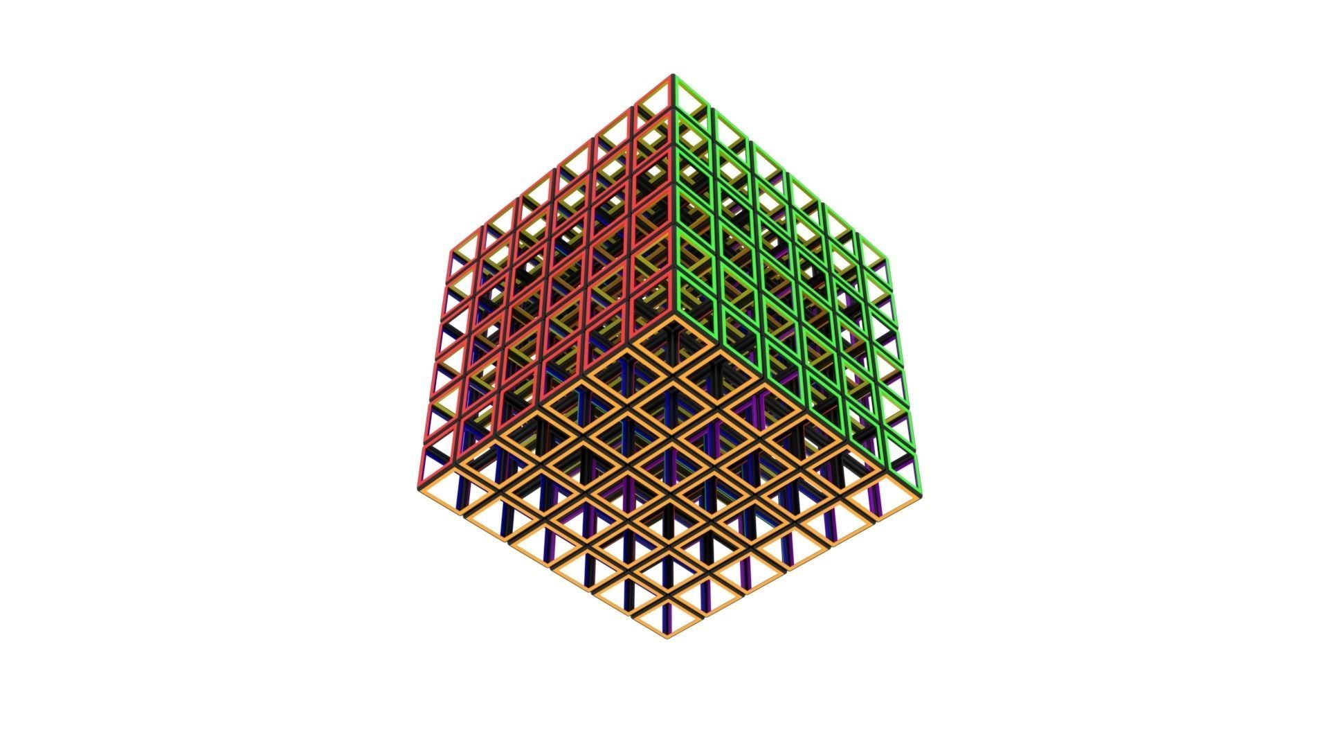 Rubiks Cubes Skeleton Collection 3D model | CGTrader