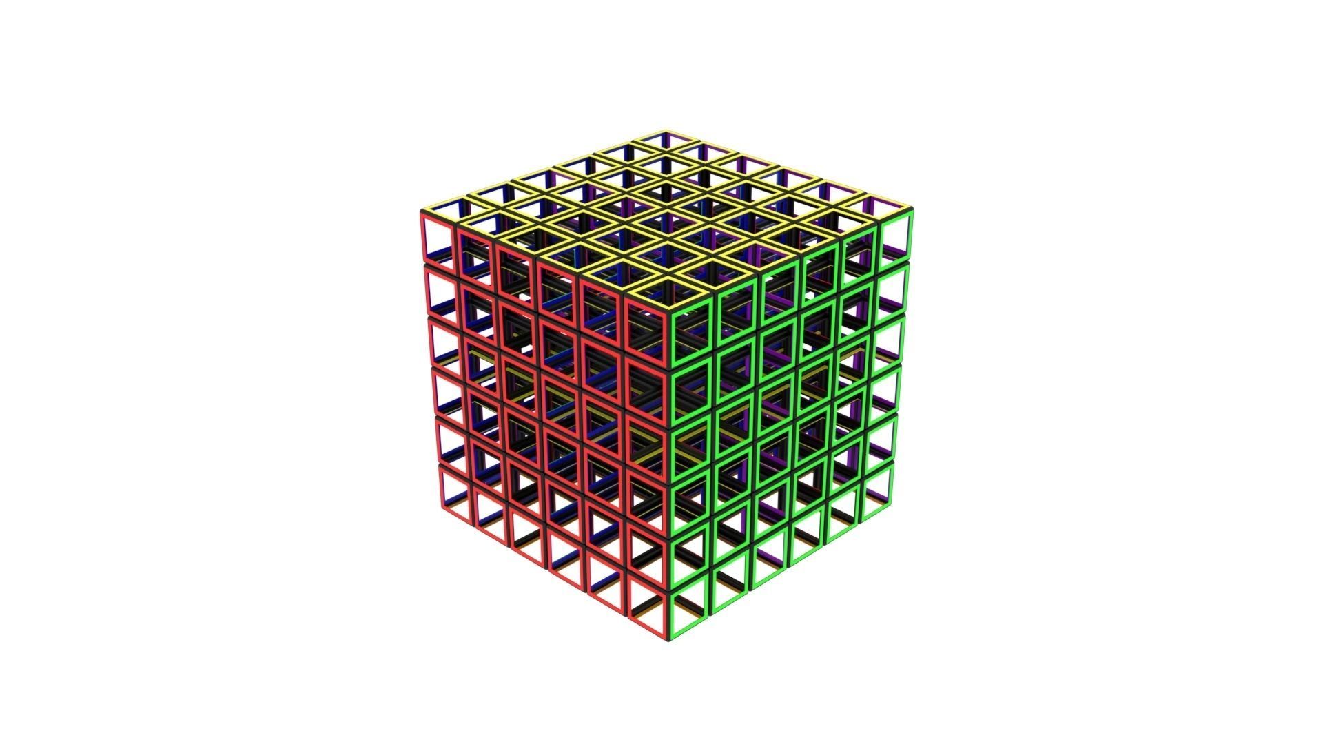 Rubiks Cubes Skeleton Collection 3D model | CGTrader