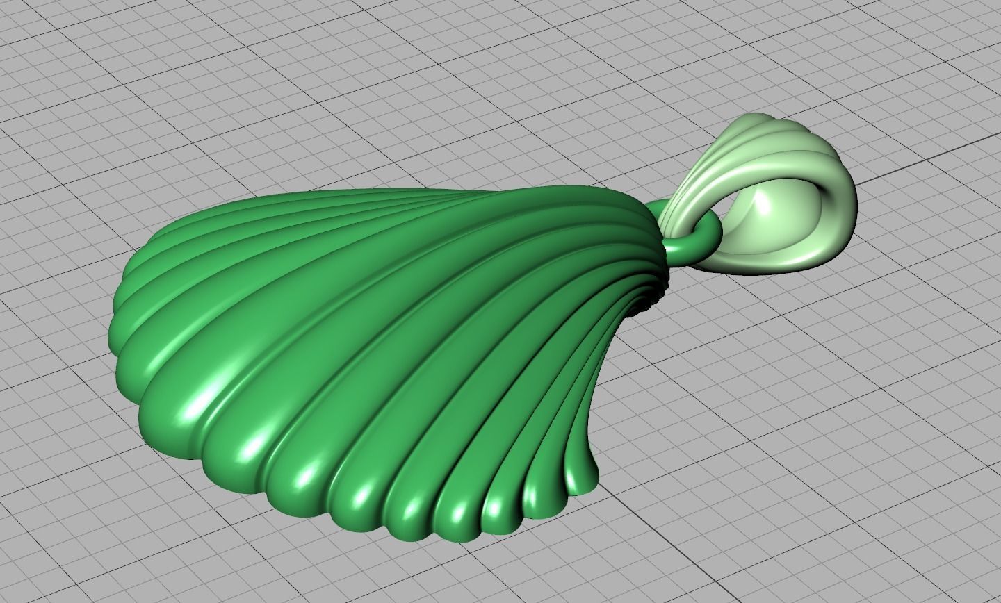 Scallop Shell Pendant Nautical Jewelry Necklace 3D model 3D printable ...