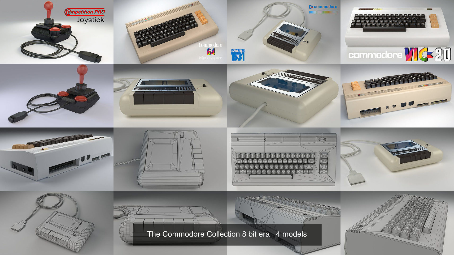 The Commodore Collection 8 bit era VR / AR / low-poly | CGTrader
