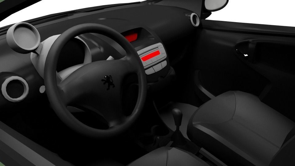 3D model PEUGEOT 107 5D LOWPOLY VR / AR / low-poly | CGTrader