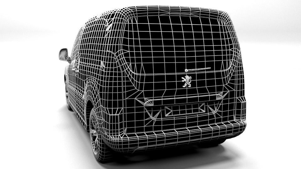 3D model PEUGEOT PARTNER 2009 LOWPOLY VR / AR / low-poly | CGTrader