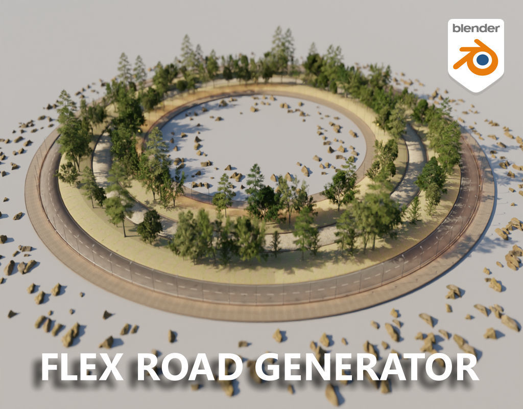 Flex Road Generator - Demo free 3D model | CGTrader