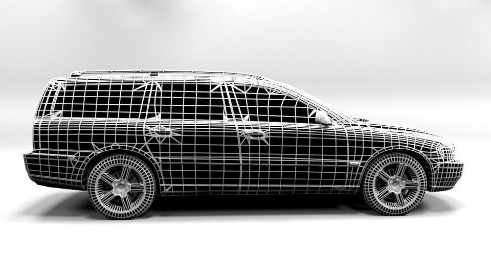 3D model VOLVO V70 2002 LOWPOLY VR / AR / low-poly | CGTrader