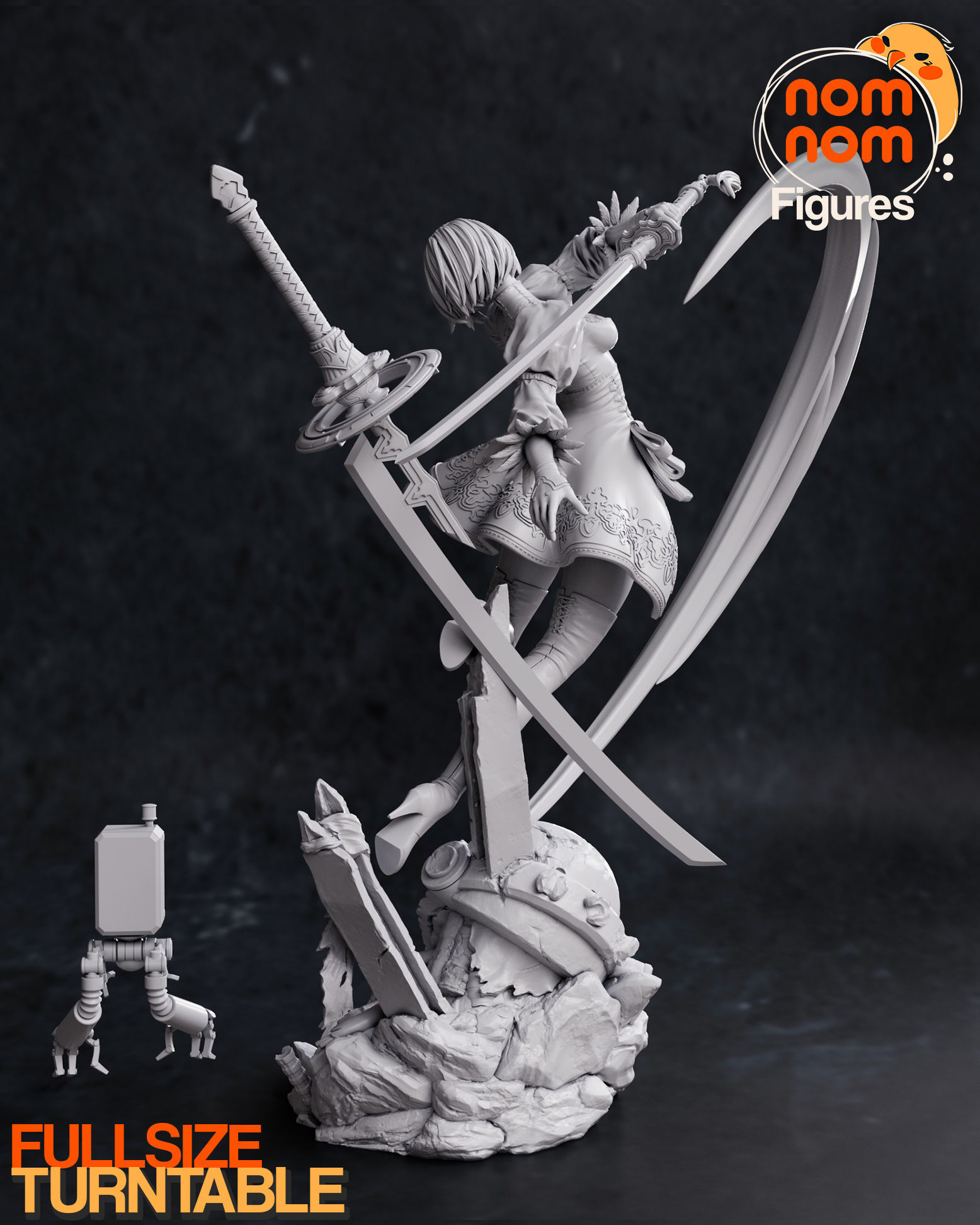 2b - Nier Automata 3D model 3D printable | CGTrader