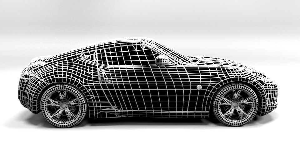 3D model NISSAN 370Z COUPE LOWPOLY VR / AR / low-poly | CGTrader
