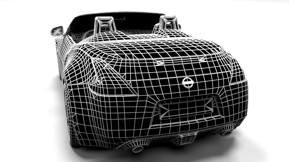 3D model NISSAN 370Z CABRIO OPEN LOWPOLY VR / AR / low-poly | CGTrader