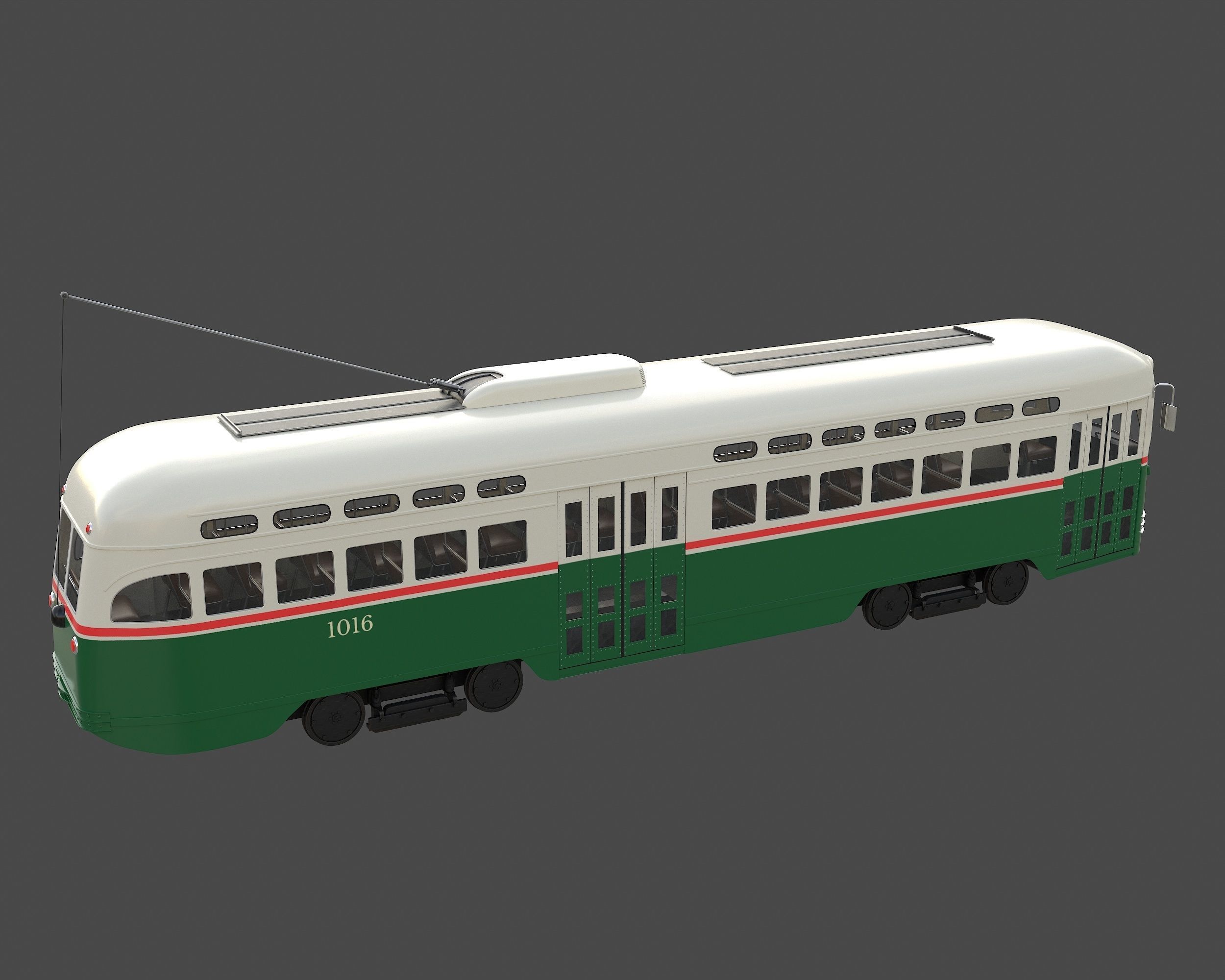 PCC Trolley Car Municipal Retro Railway 3D model | CGTrader