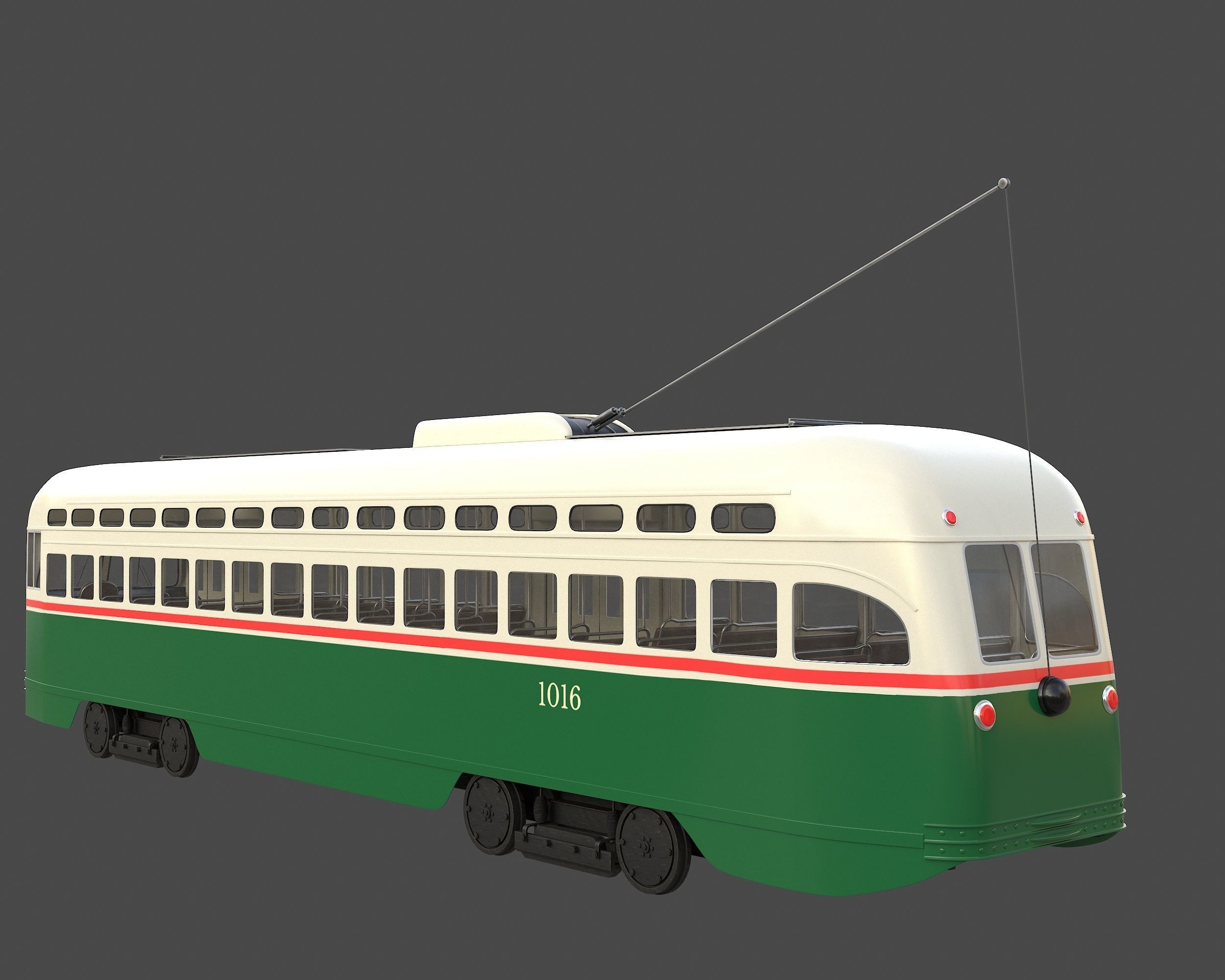 PCC Trolley Car Municipal Retro Railway 3D model | CGTrader