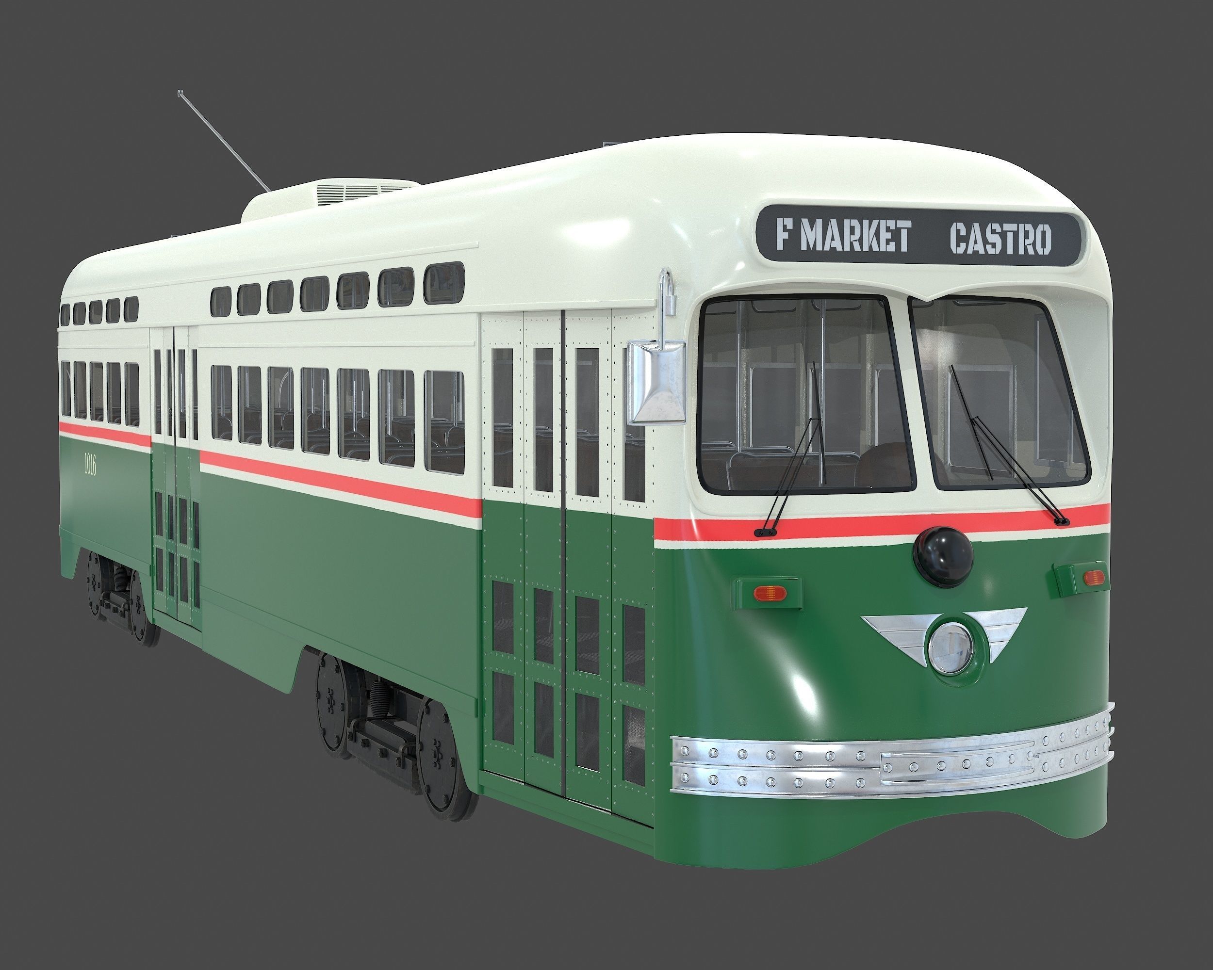 PCC Trolley Car Municipal Retro Railway 3D model | CGTrader