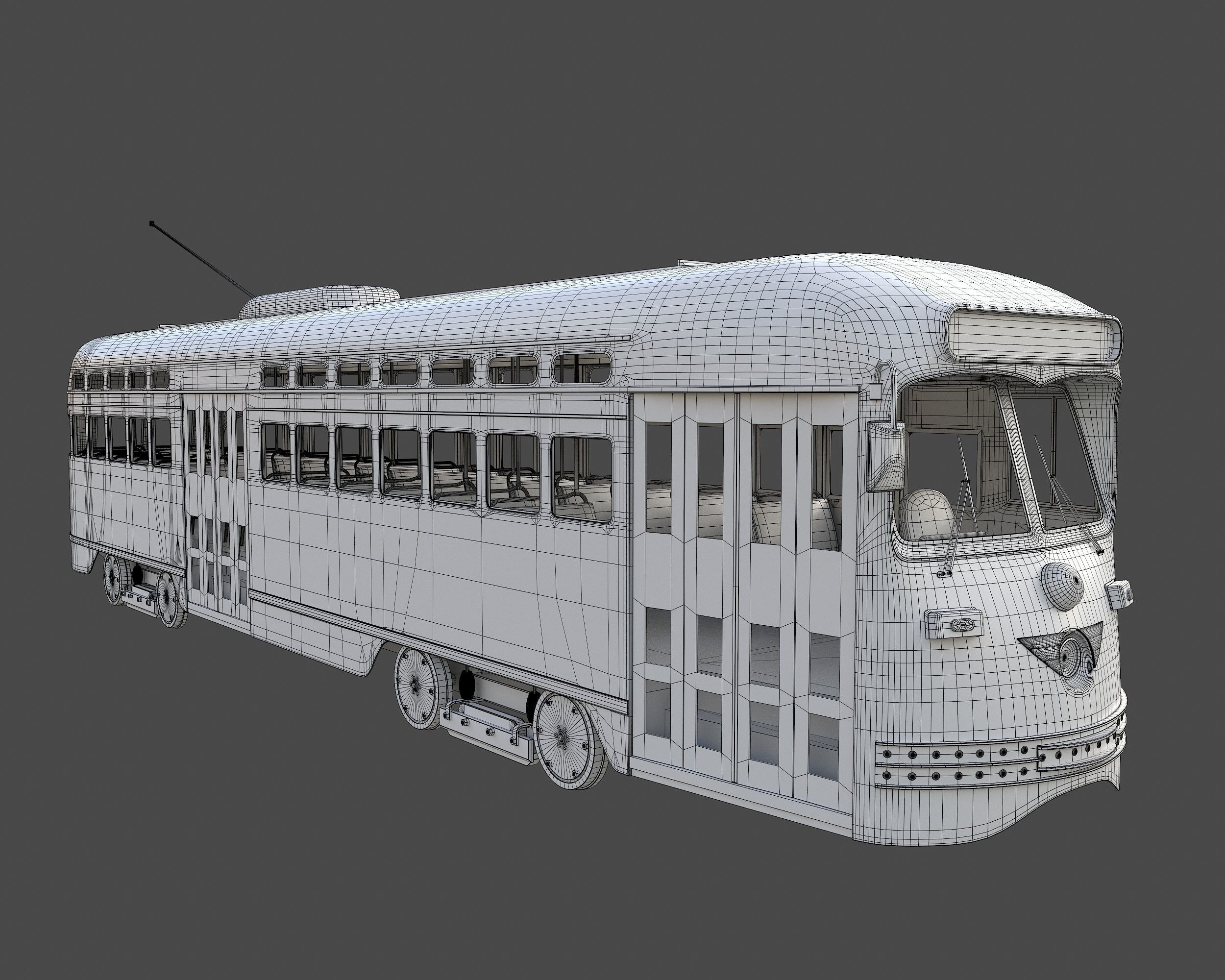 PCC Trolley Car Municipal Retro Railway 3D model | CGTrader