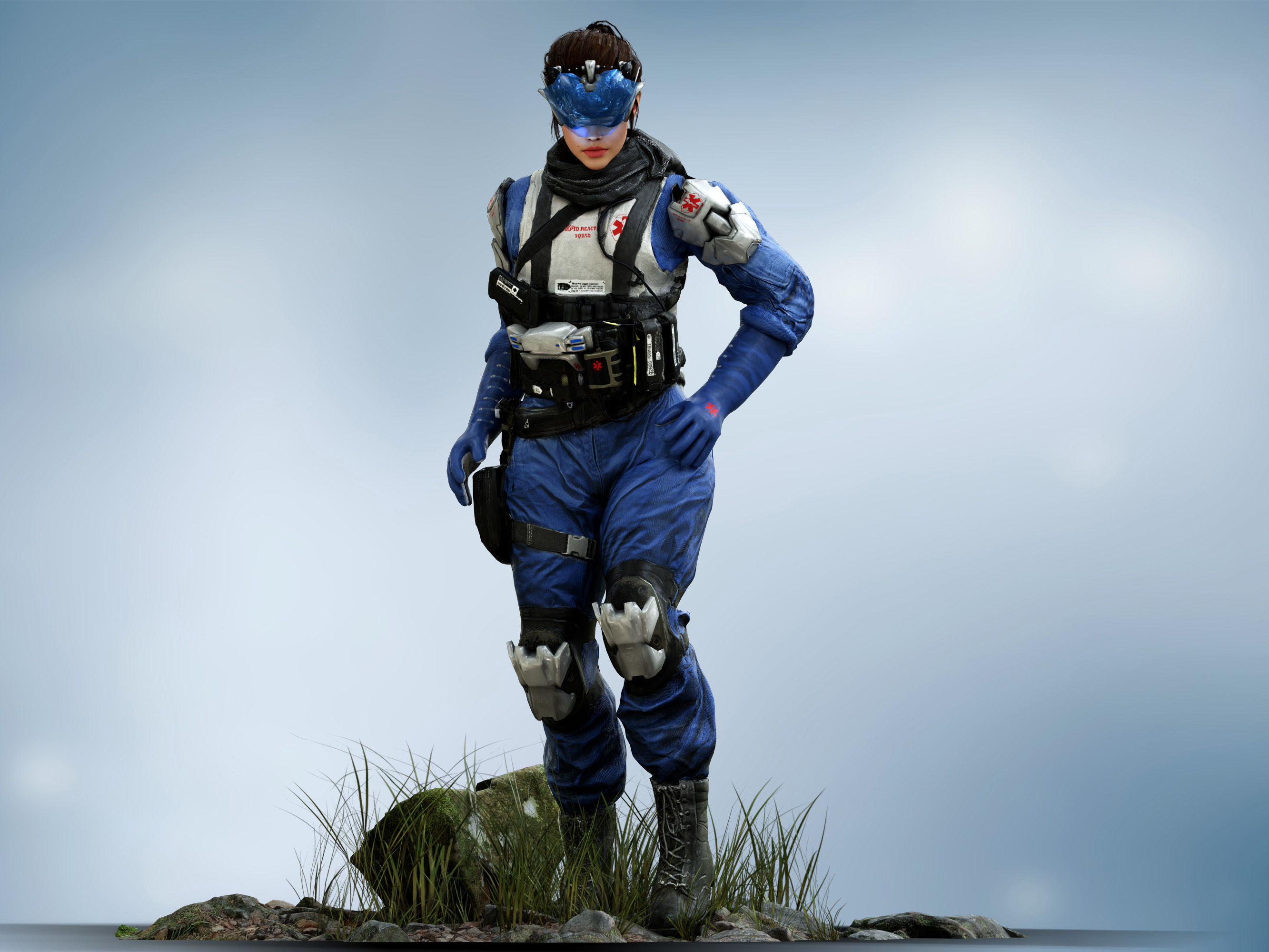 3D model Sci Fi Medic Soldier VR / AR / low-poly rigged | CGTrader