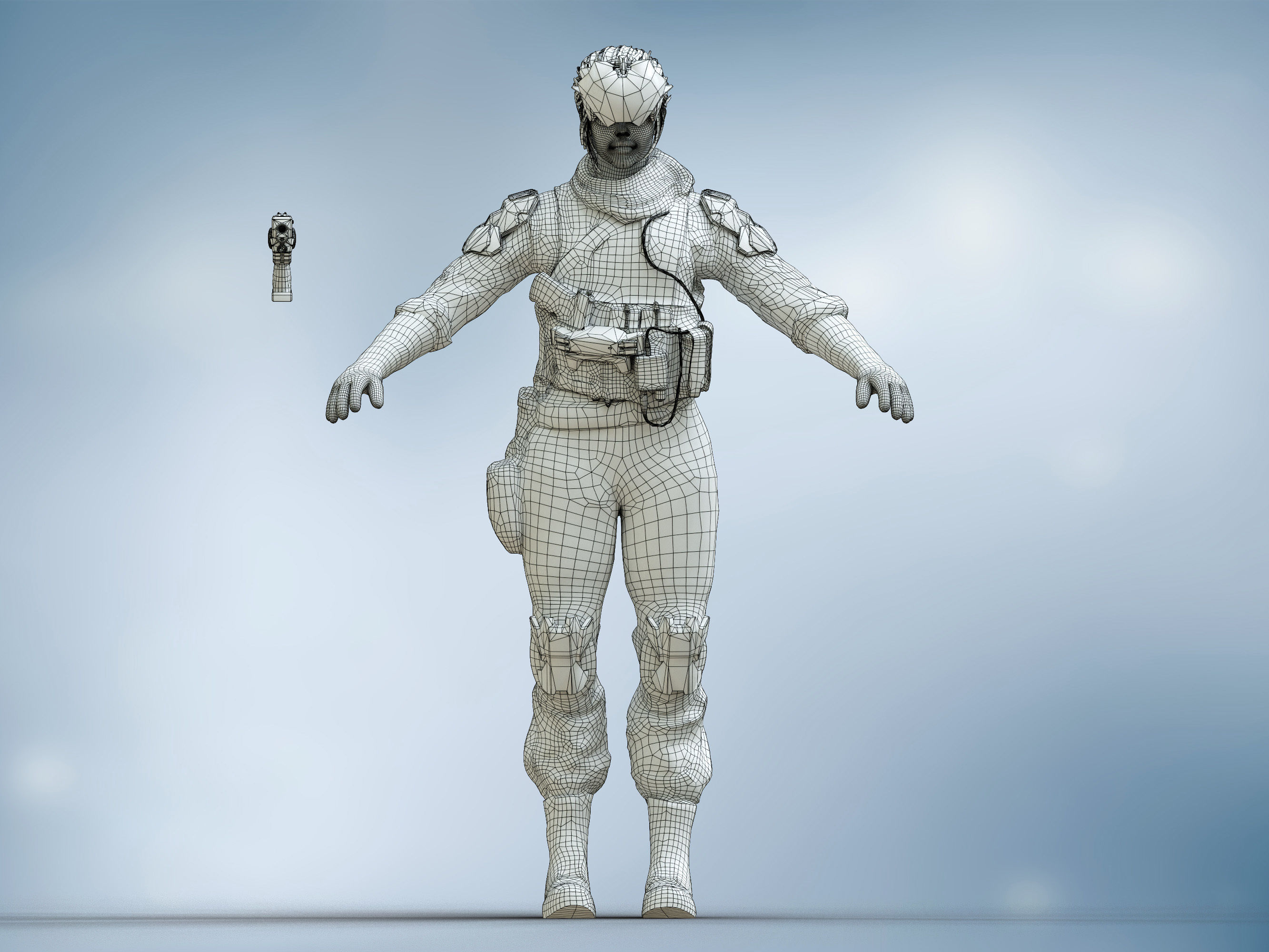 3D model Sci Fi Medic Soldier VR / AR / low-poly rigged | CGTrader