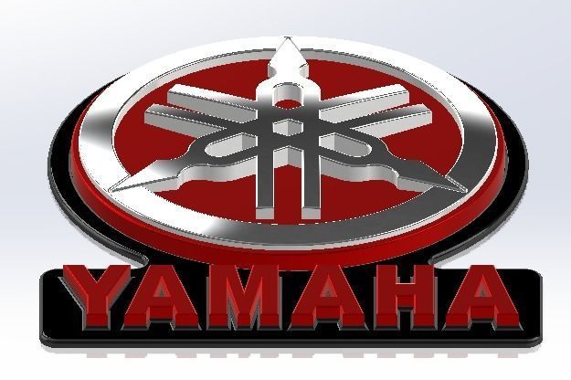 YAMAHA logo emblem 3D model 3D printable | CGTrader