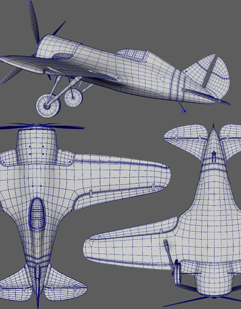 Plane toy airplane in hangar free VR / AR / low-poly 3D model | CGTrader