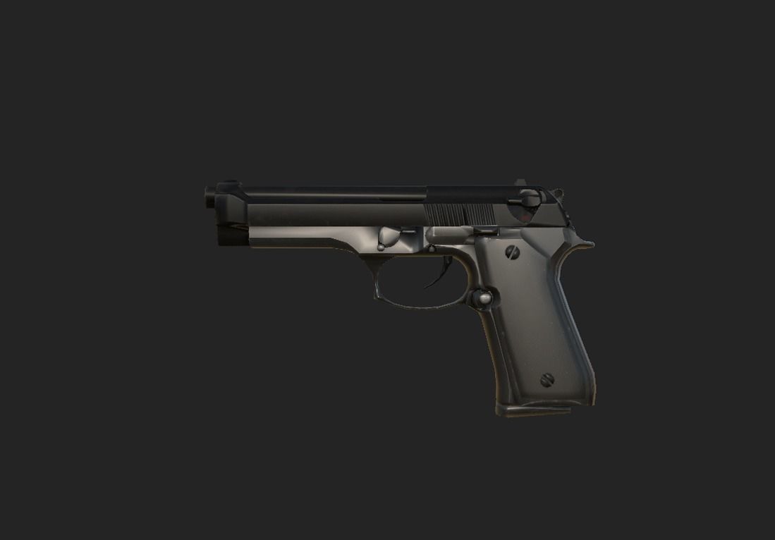 3D model Modern Pistol 8 VR / AR / low-poly | CGTrader