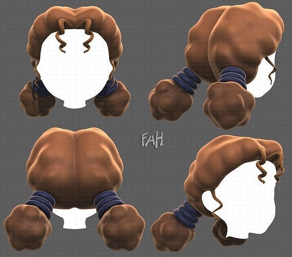 3D model Base Hair for girl V36 VR / AR / low-poly | CGTrader