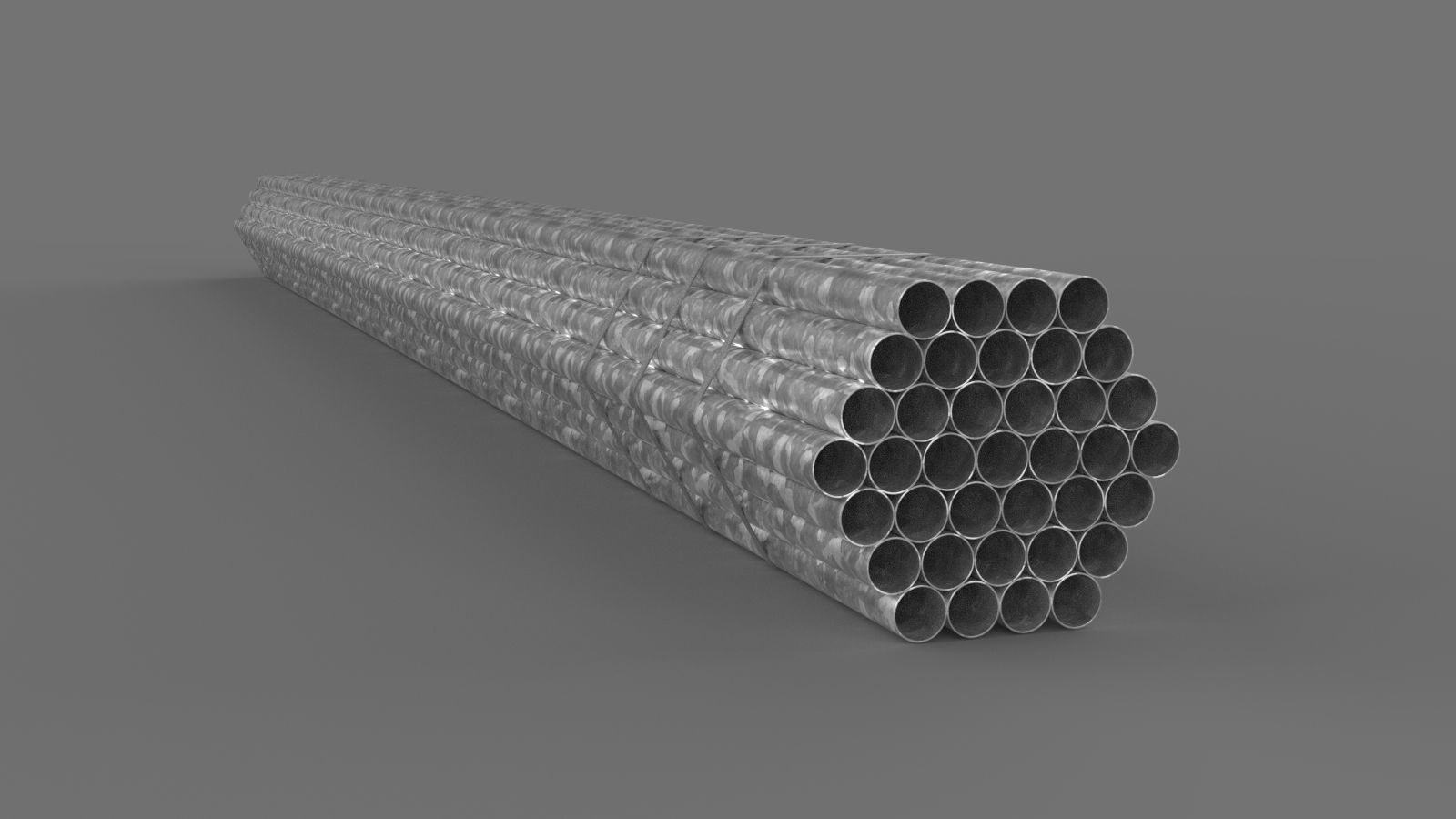 GI pipe bundle free 3D model | CGTrader
