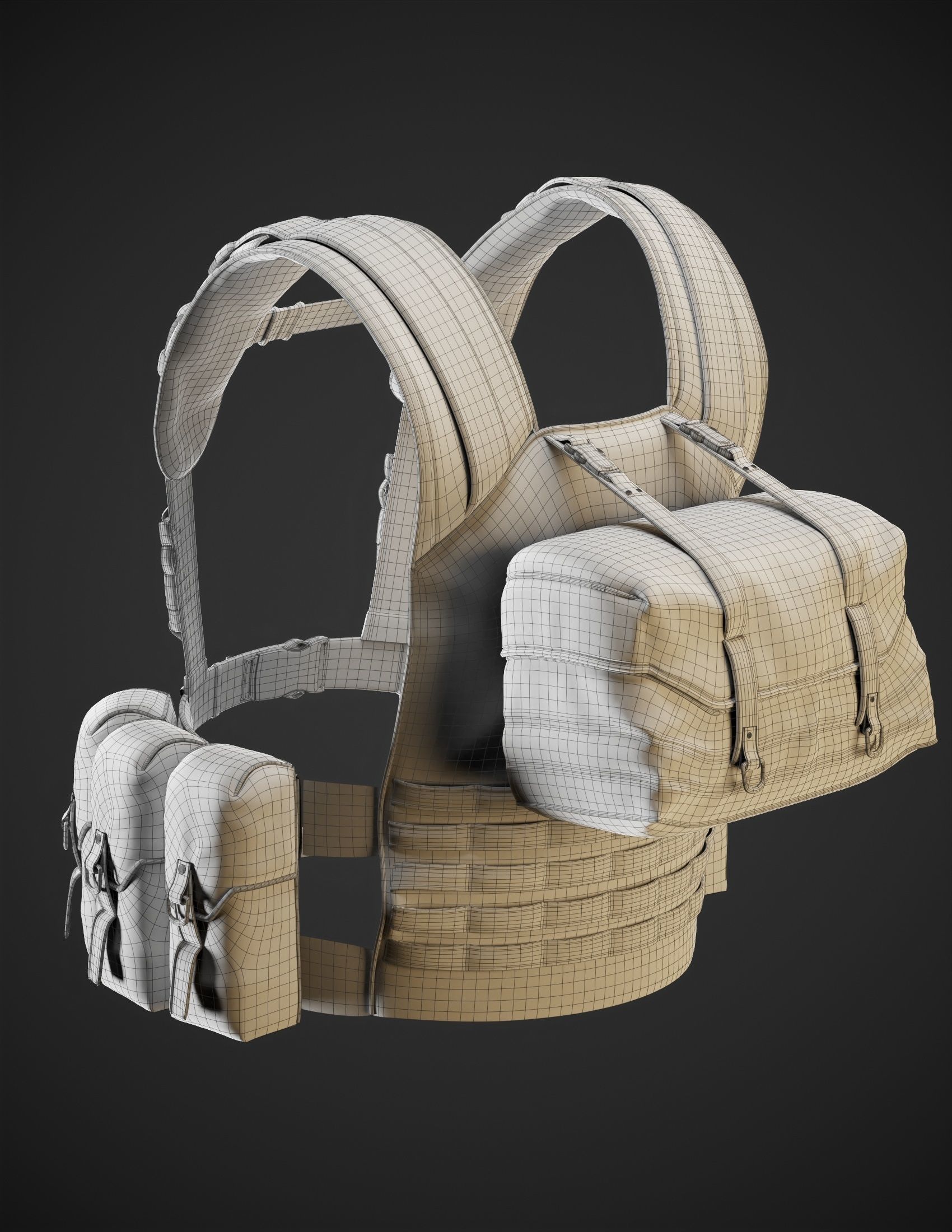 3D model Military Props Vol 03 Chest Rigs Collection VR / AR / low-poly ...
