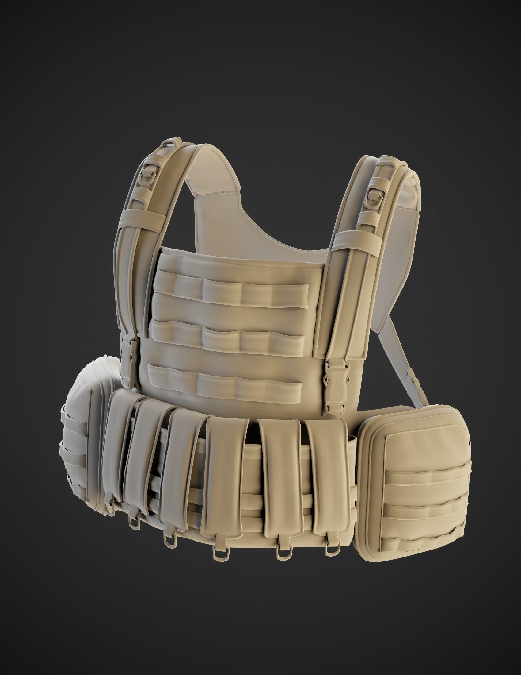 3D model Military Props Vol 03 Chest Rigs Collection VR / AR / low-poly ...