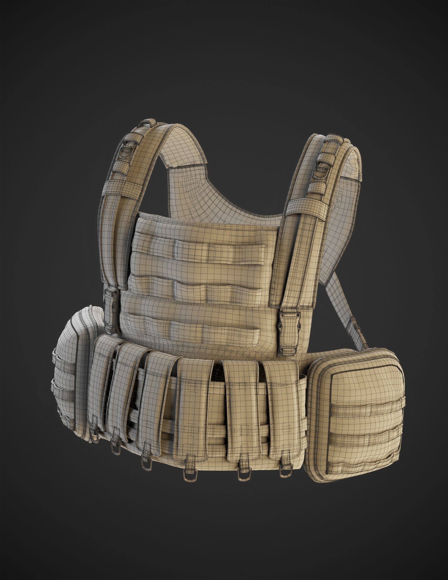 3D model Military Props Vol 03 Chest Rigs Collection VR / AR / low-poly ...