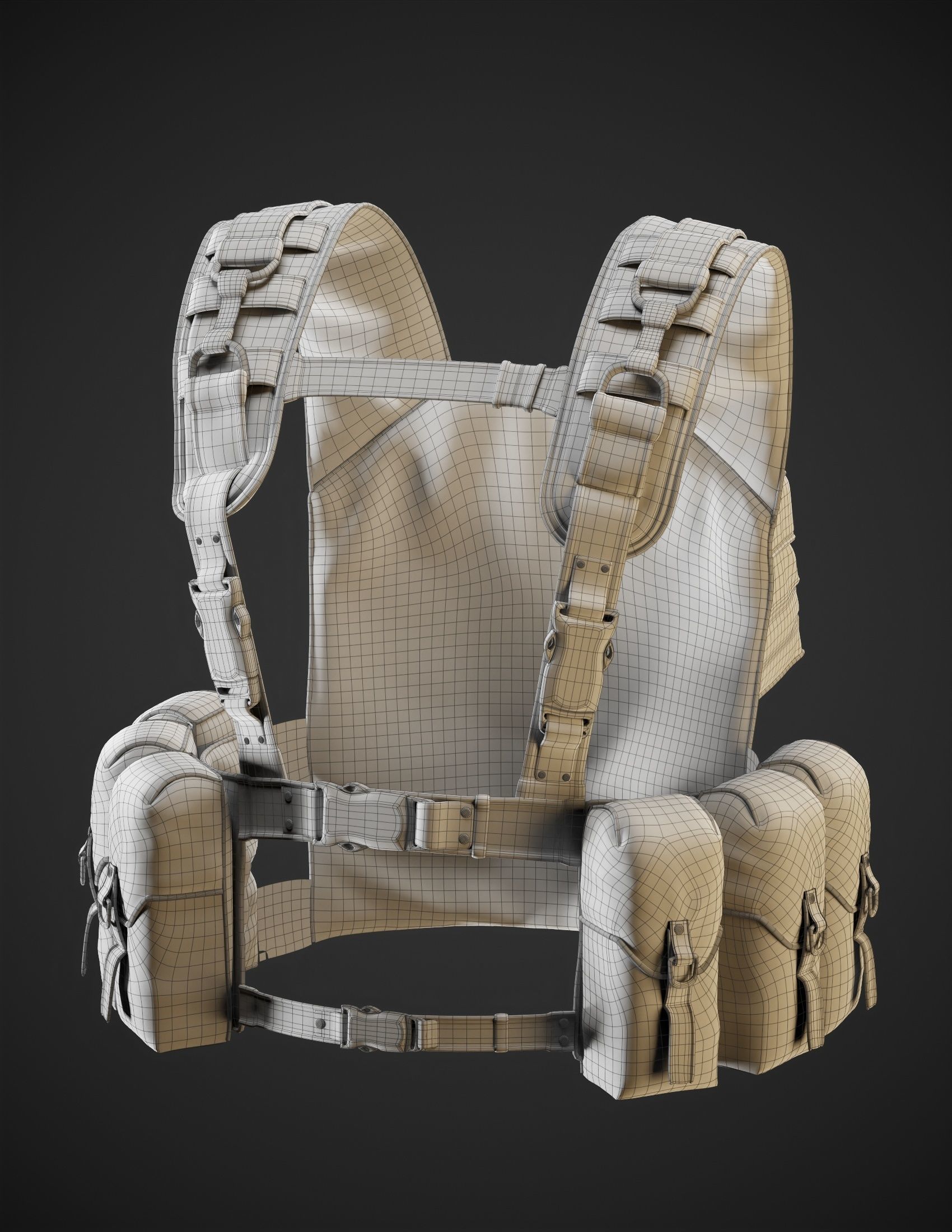 3D model Military Props Vol 03 Chest Rigs Collection VR / AR / low-poly ...