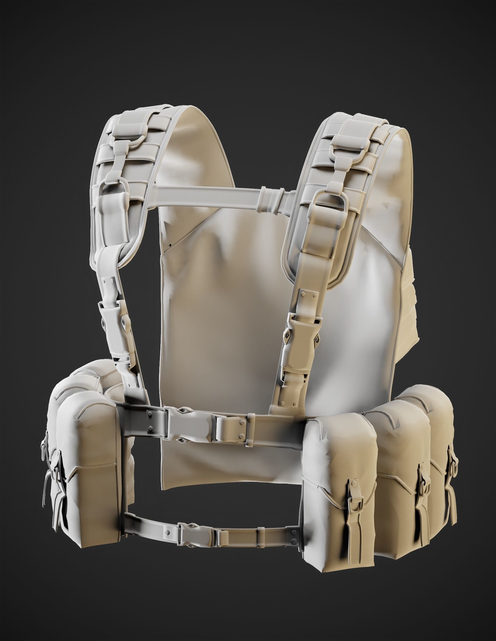 3D model Military Props Vol 03 Chest Rigs Collection VR / AR / low-poly ...