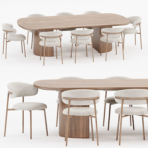 Dining set 05 3D model | CGTrader