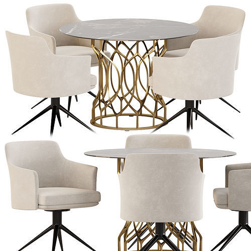 Dining set 09 3D model | CGTrader