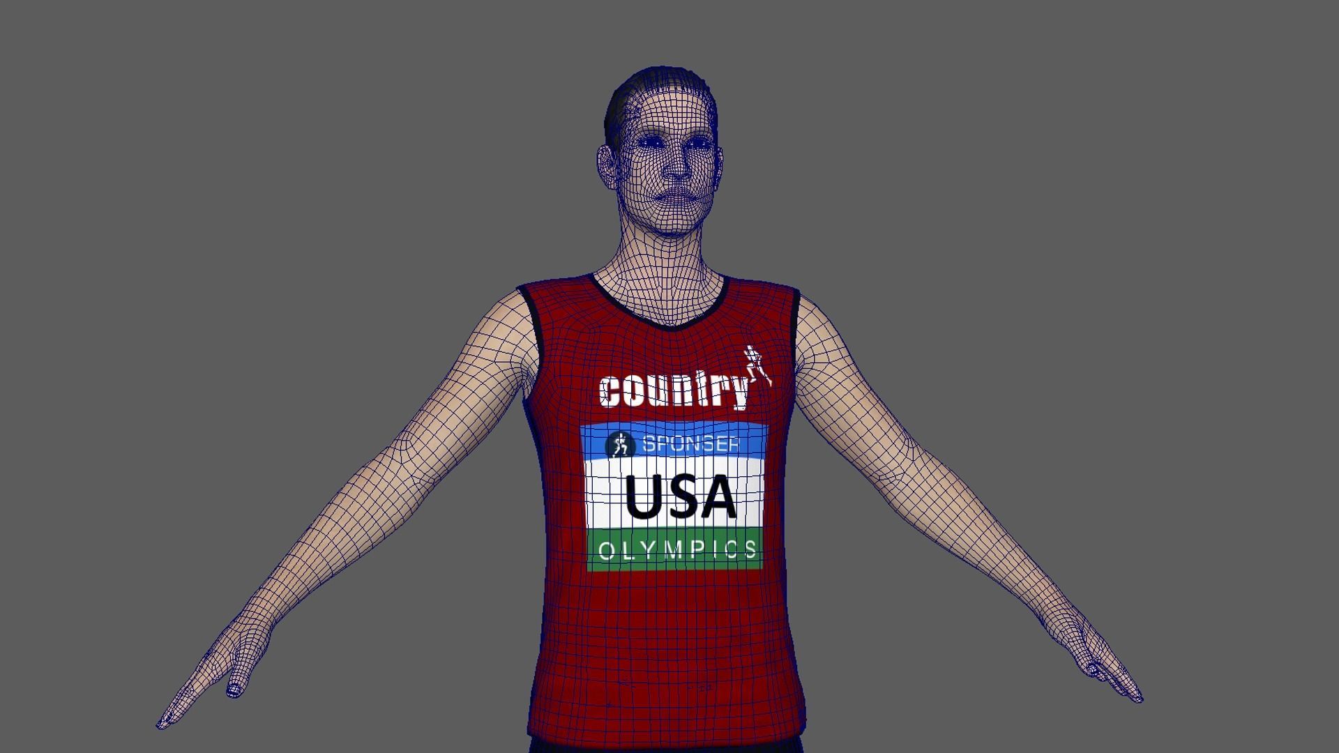 Athletic Runner 03 3D model | CGTrader