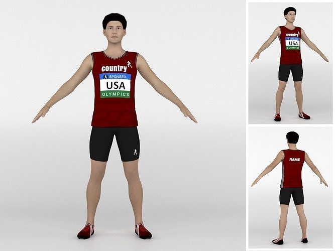 Athlete Runner 06 3D model | CGTrader