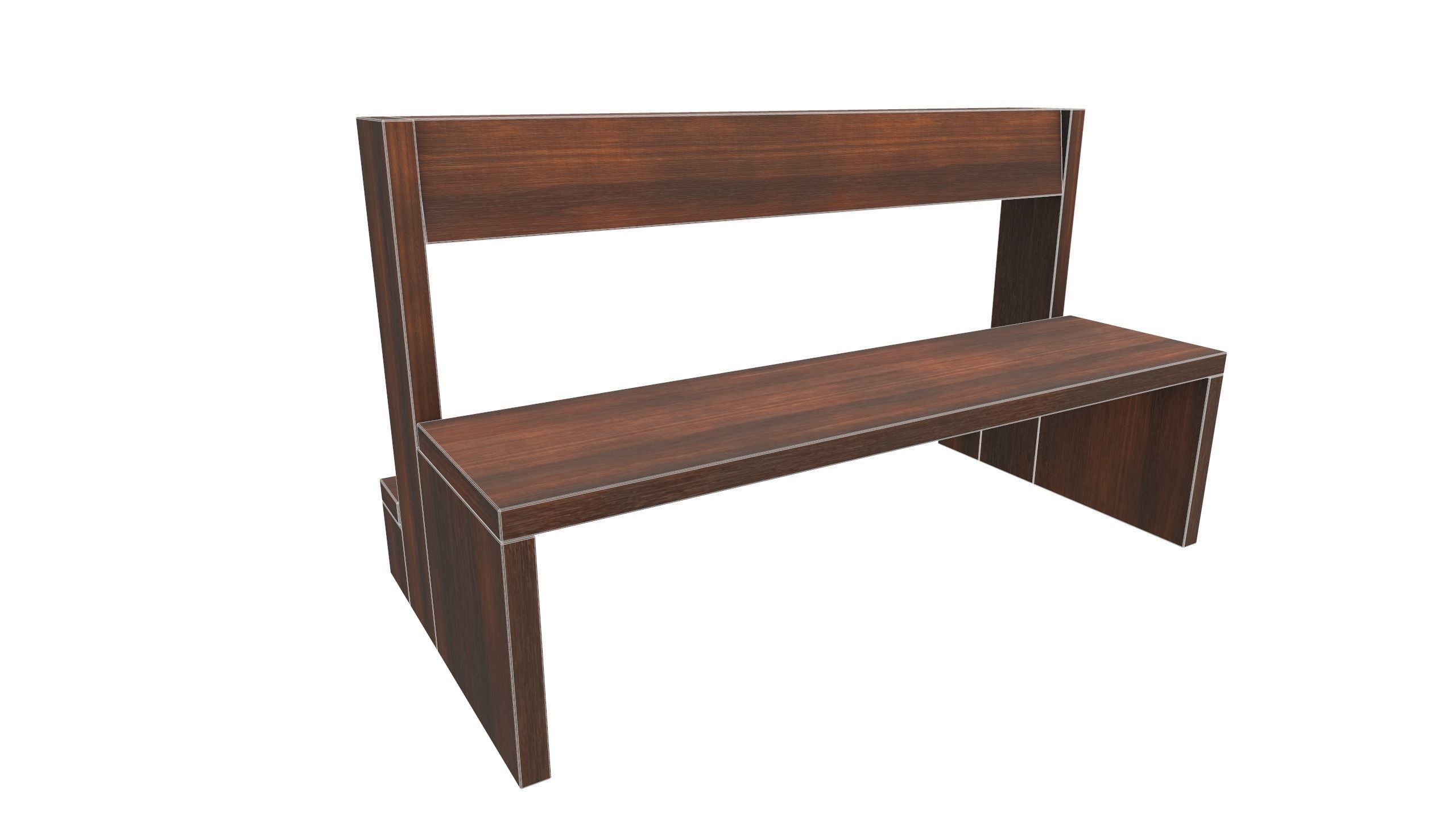 3D model Church Bench 3D Model AR VR VR / AR / low-poly | CGTrader