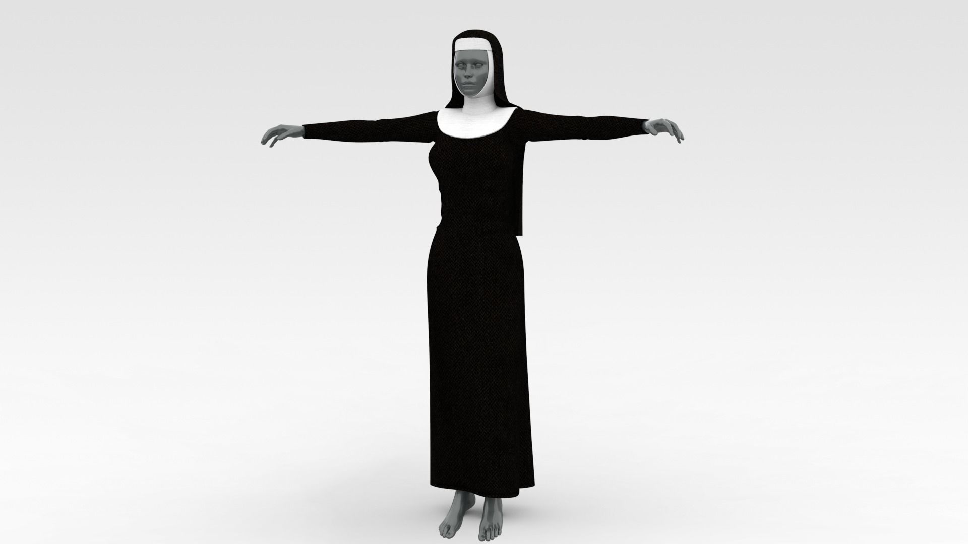Nun Veil 3D model | CGTrader
