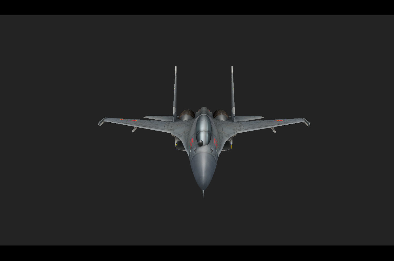 3D model Chinese J16 fighter jet Hand painted Low-poly game model VR ...