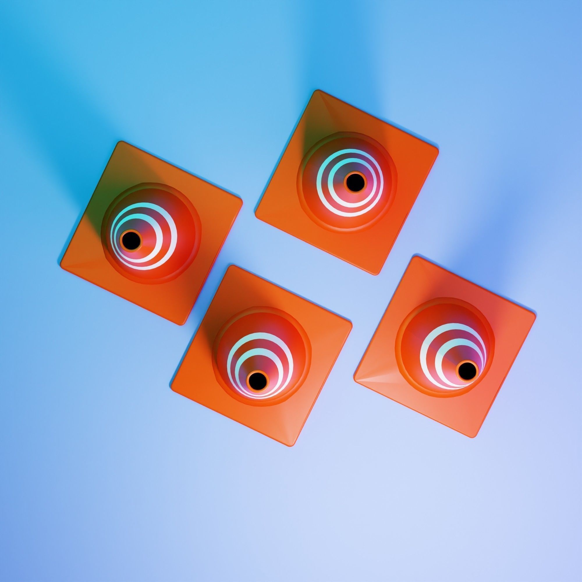 3d model of an orange cone to mark dangerous or prohibited areas 3D ...