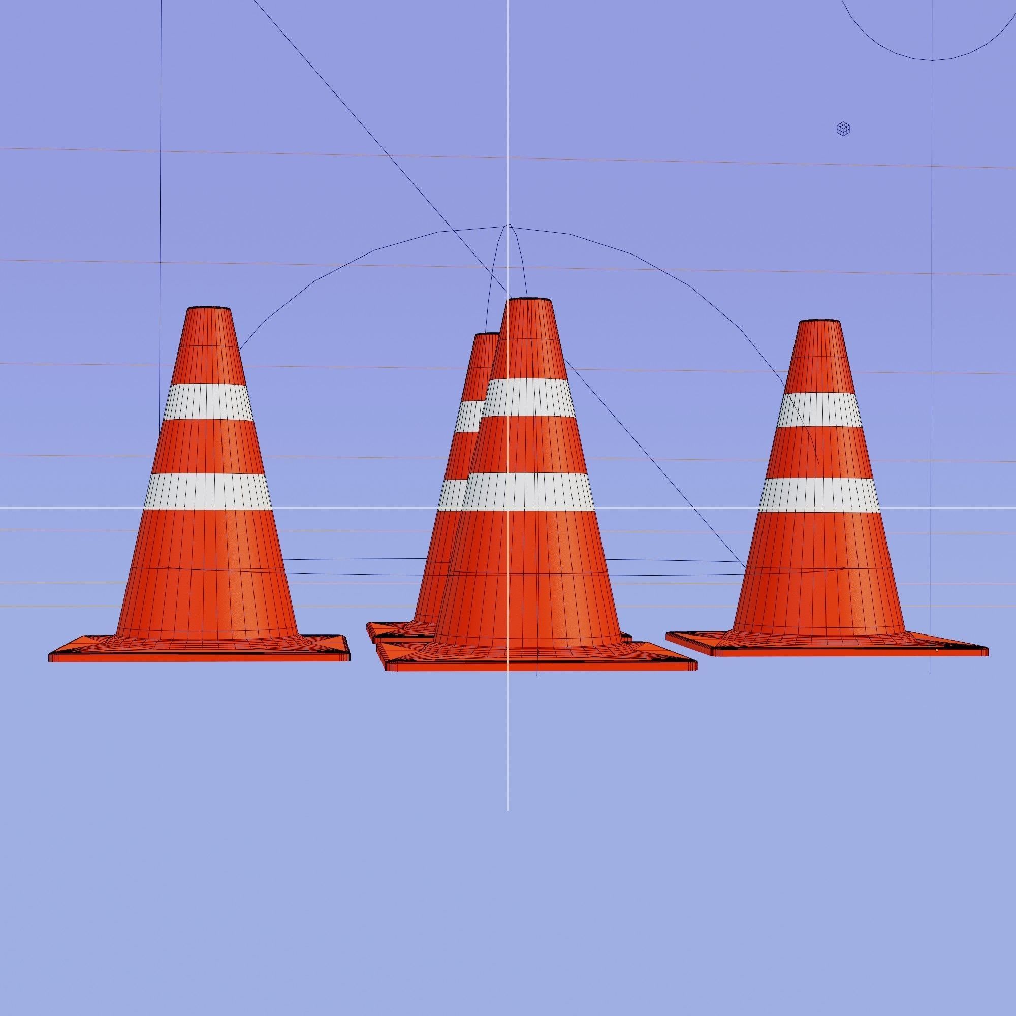 3d model of an orange cone to mark dangerous or prohibited areas 3D ...