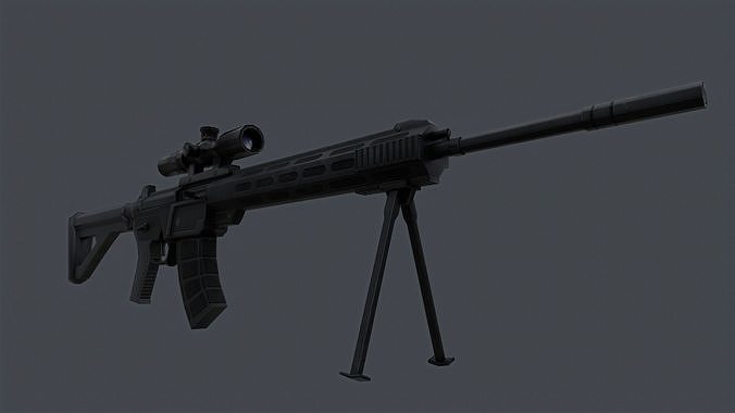 3D model QBU-191 China Marksman Rifle VR / AR / low-poly | CGTrader